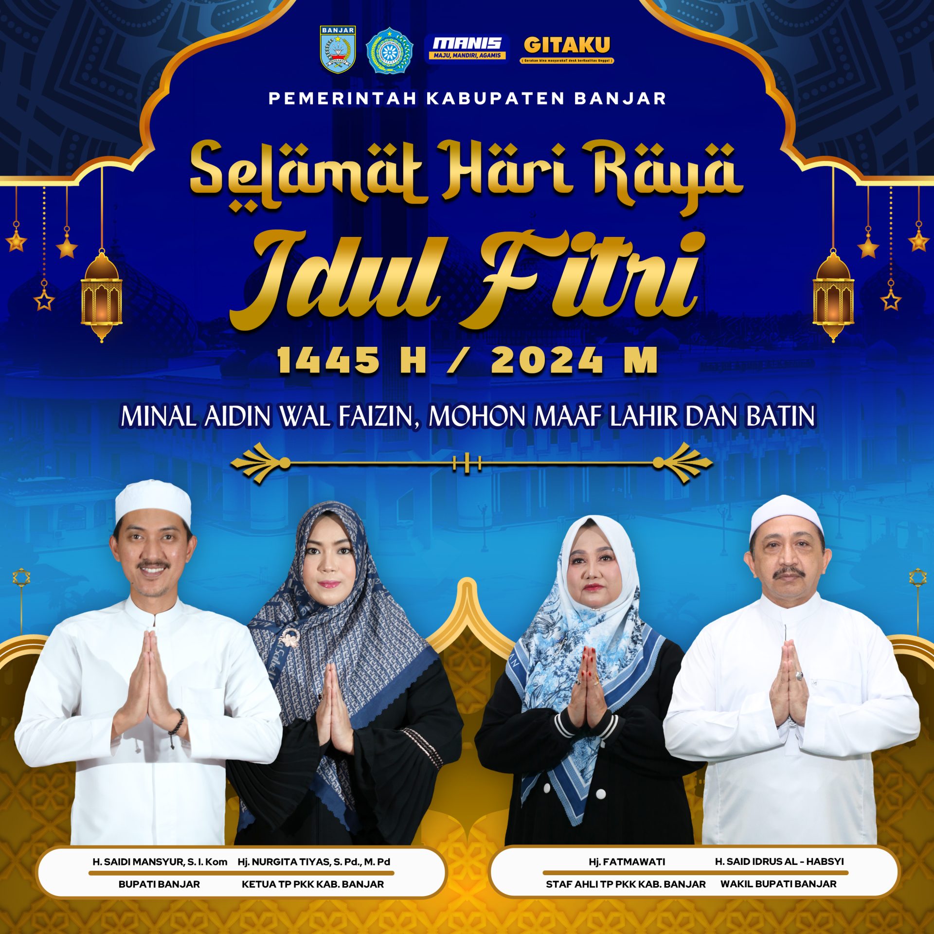 Pemerintah Kabupaten Banjar Selamat Hari Raya Idul Fitri 1 Syawal 1445