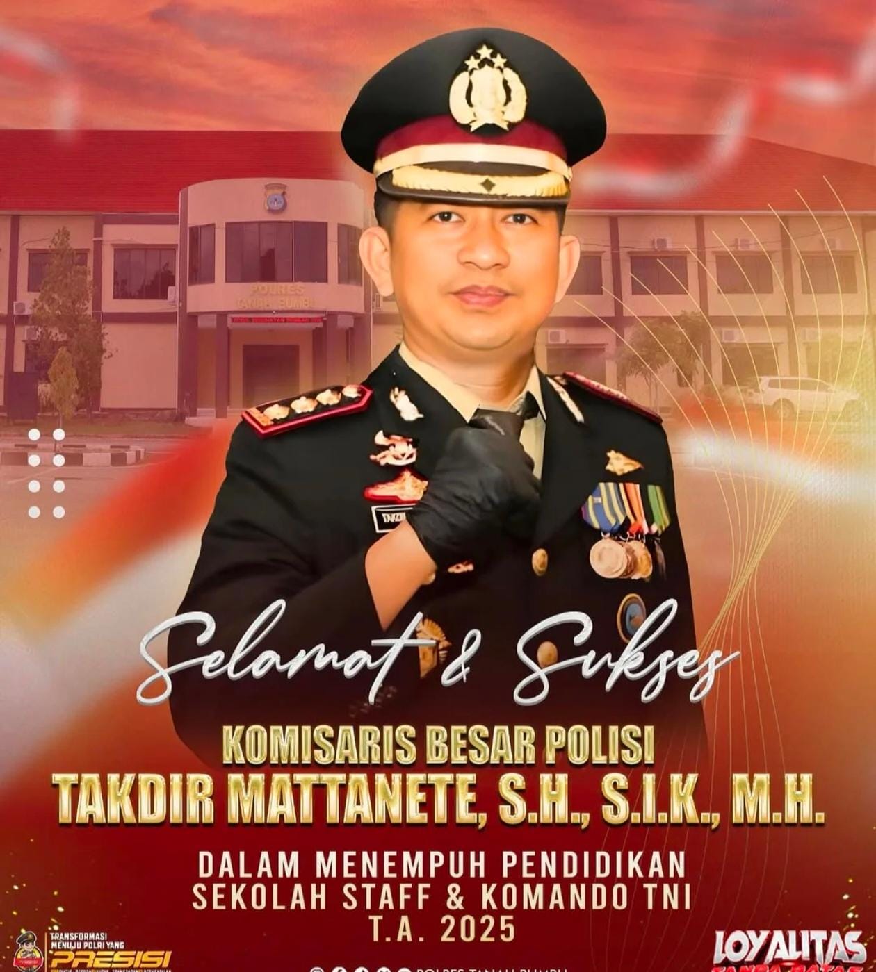 Selamat dan Sukses Komisaris Besar Polisi Takdir Mattanete Dalam ...